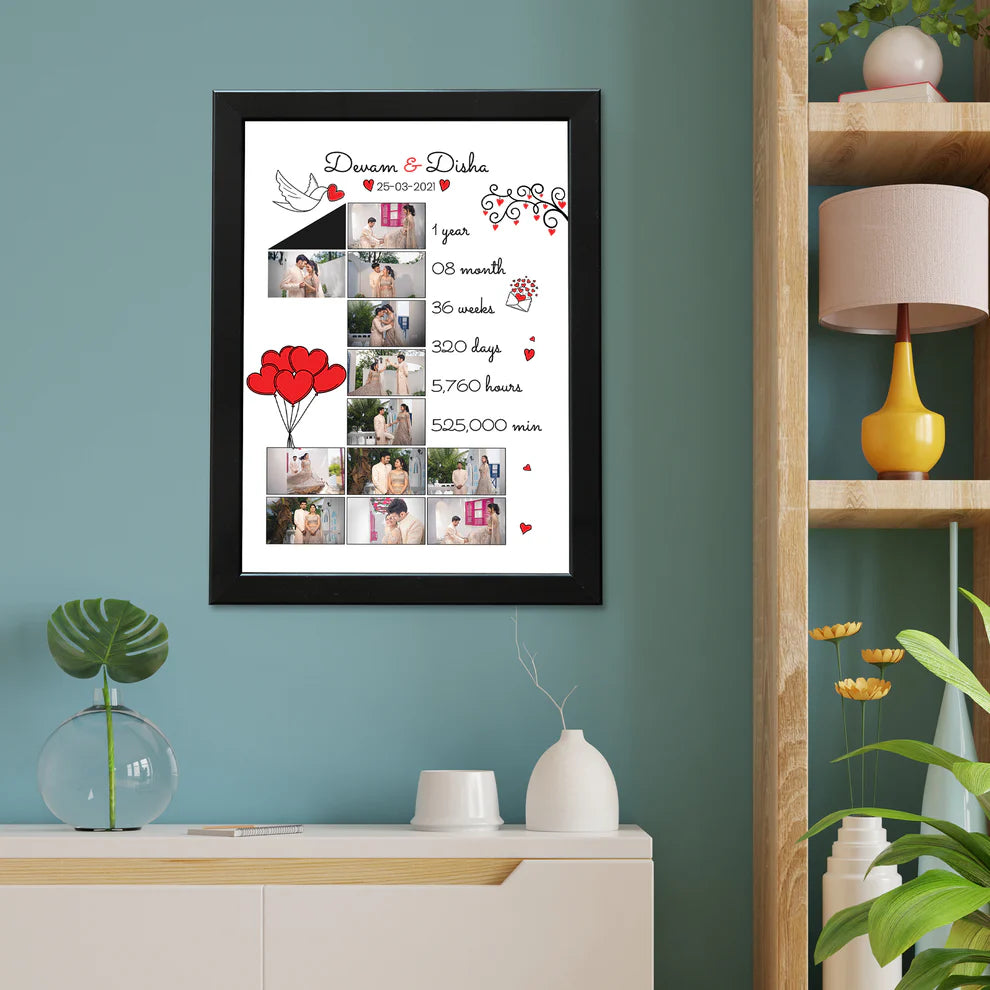 1 Month to 12 Month Anniversary Collage Frame (10x14 inch) – WOOPME
