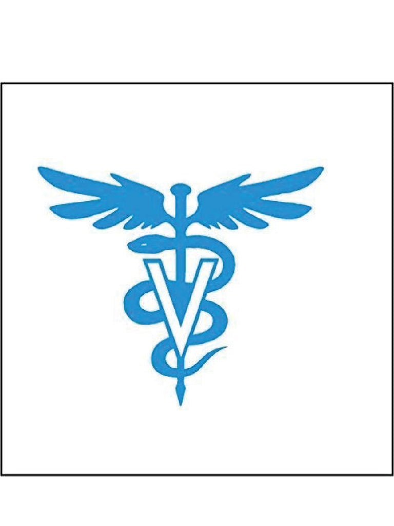 Woopme: Veterinary Doctor Logo Light Blue Car Decal Sticker Windshield ...